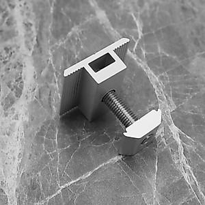 Create idea 6PCS PV Photovoltaic Solar Trapezoidal Mounting Brackets 30mm Solar Panel Clamps Aluminium Centre Clamps for RV Flat Roof Ship Ground Garage RV Flat Surface