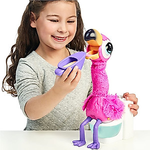 Little Live Pets Gotta Go Flamingo | Interactive Plush Toy That Eats, Sings, Wiggles, Poops and Talks (Batteries Included) | Reusable Food. Ages 4+, Multicolor (26222)