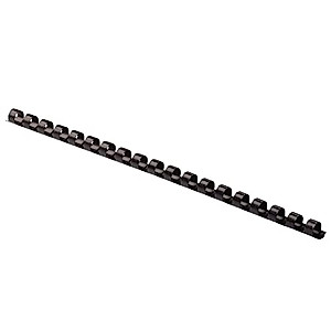 Fellowes Plastic Combs - Round Back, 1/4 Inch, 100 Pack, Black (52366)