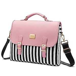 LOVEVOOK Computer Bags for Women, Laptop Bag 14 Inch, Laptop Case with Trolley Sleeve, Pink Messenger Bag, Super Cute Laptop Sleeve