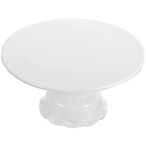 GANAZONO Serving Platter Cake Pedestal Porcelain Cake Stand Display Cake Holder Cake Plates Buffet Treat Stand Tray Fruit Plate Nuts Container Cupcake Stand Snack Ceramics Ceramic Plate