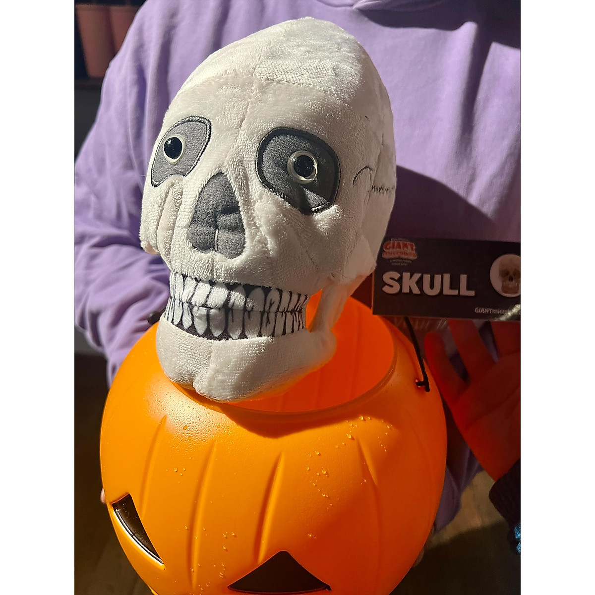 GIANTmicrobes Skull Plush, Skull Stuffed Animal, Anatomical Skull Gift, Halloween Skull Decor, Anatomy Skull, Human Skull Model Plushie, Skull Anatomy Model, Skull Pillow, Skull Toy, Sugar Skull