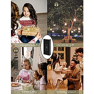 SUNGIRLS Solar Tree of Life Wind Chimes, Memorial Wind Chimes Lost Loved Ones Engraved Tree of Life, Sympathy Wind chimes Gift for Mother, Wife,Grandma Solar Wind Chimes Garden Home Yard Hanging Decor