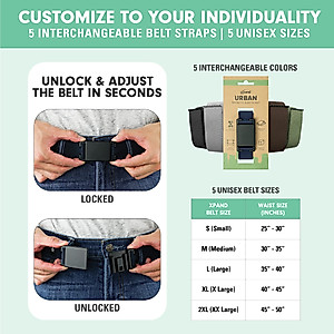 Xpand Urban Belt No-Show Elastic Belt w/Magnetic Quick Release Buckle