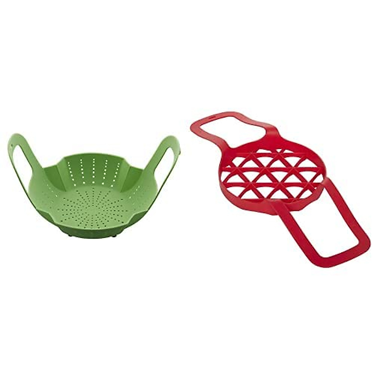 Instant Pot 5252049 Official Silicone Steamer Basket, Compatible with 6-quart and 8-quart cooker and Official Bakeware Sling, Compatible with 6-quart and 8-quart cookers, Red