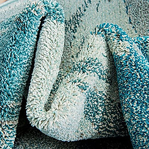Rugs.com Amalfi Collection Rug – 4' x 6' Light Blue Medium Rug Perfect for Entryways, Kitchens, Breakfast Nooks, Accent Pieces