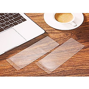 Clear Bookmark Sleeves Penta Angel 20Pcs Plastic Blank Photobooth Frames Vinyl Book Markers Cover Holder with Hole for Students Reading Wedding Valentine’s Gift Party Favor, 6.69x2.28’’ (20)