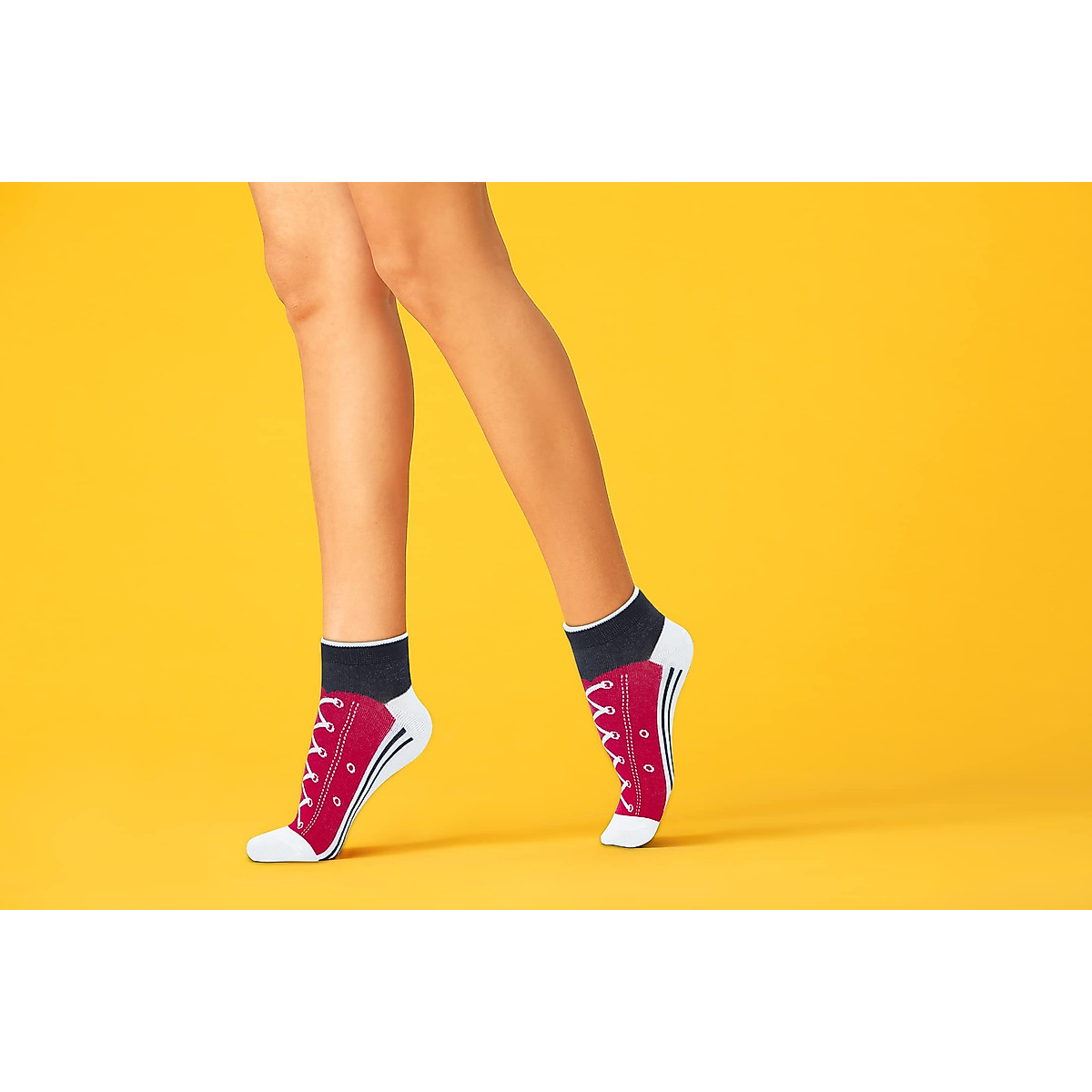 KONY Women’s 5 Pack Lightweight Cotton (86%) Novelty Low Cut Socks Cool Sneakers Ankle Socks Fun Gifts Idea Size 6-10