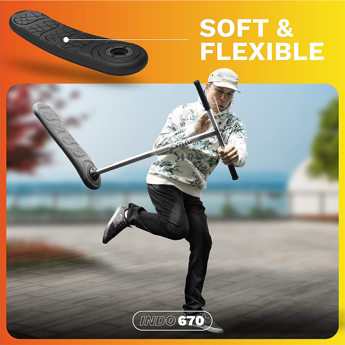 The Indo Trick Scooter - Trampoline Scooter -Stunt Scooter for Teens, Kids and Adults - Pro Scooter Tricks - Indoors and Outdoors Scooter - Professionals and Beginners