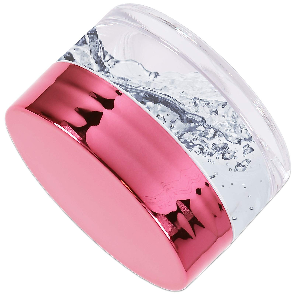 Beauticom 20g/20ml USA Acrylic Round Clear Jars with Lids for Lip Balms, Creams, Make Up, Cosmetics, Samples, Ointments and other Beauty Products (12 Pieces, Rose Gold Lid (Flat Top))