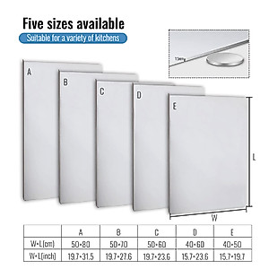 Cutting Boards, 304 Stainless Steel Cutting Board, Chopping Board, Pastry Board, Baking Board for Kitchen, Cutting Mats, Pastry Board for Meat, Vegetables, Non-Slip Cutting Board with Lip (50 * 70cm)