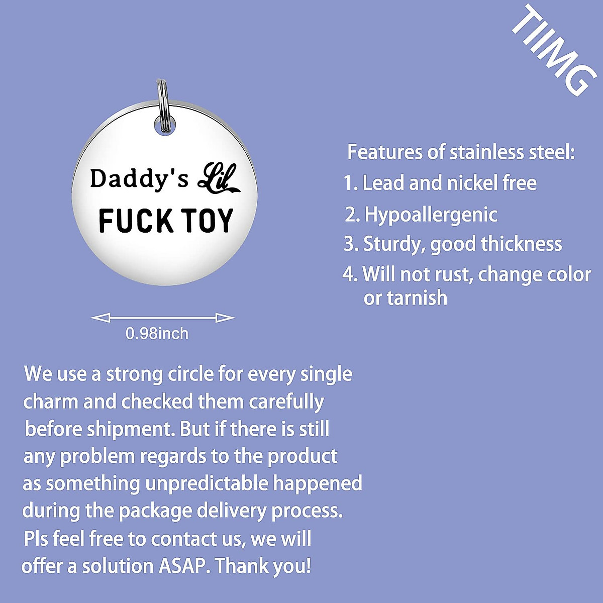 Funny Couple Keychain BDSM BDSM Gift Kinky Gifts for Husband Naughty Jewlry (Daddys lil FUCK TOY)
