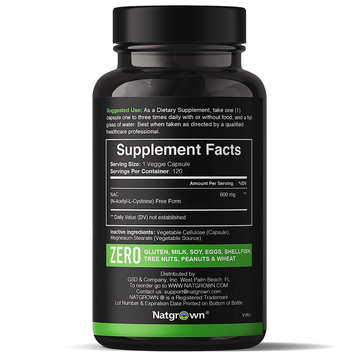 NAC Supplement N-Acetyl Cysteine 600 mg - Powerful Antioxidant NAC Supplement for Liver Health and Healthy Glutathione Levels Support - 120 Capsules