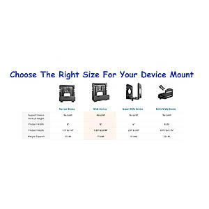 Mount Plus MP-APM-06-01 2 Pack Streaming Media Player Wall Mounting Bracket for Most Small Devices Up to 11 lbs. - Apple TV, Roku, Fire TV, Sonos Port (2 Pack Narrow)