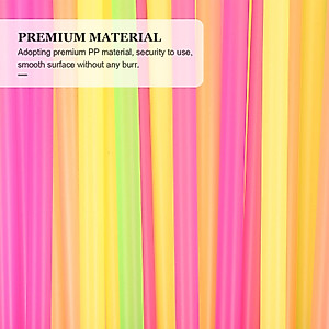 SHERCHPRY 150pcs Disposable Spoon Straws, Snow Cone Spoon Straws, Plastic Straws For Slushy Cup for Milkshakes Shaved Ice ( Mixed Color )