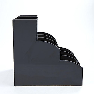 Mind Reader 9 Compartment Coffee Condiment and Accessories Organizer, Black