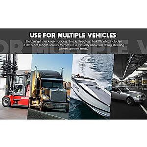 Deluxe Steering Wheel Power Handle Spinner Knob - Universal Steering Wheel Fit for Cars, Trucks, Tractors, Mowers, Forklifts, etc