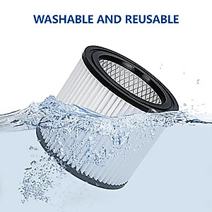 HEPA Vacuum Cleaner Replacement Filter Compatible with Shop-Vac 90398, 903-98, 9039800, 903-98-00 Hangup Wet/Dry Vacuum Cleaner Spares Cartridge Filter (Pack of 2+4)