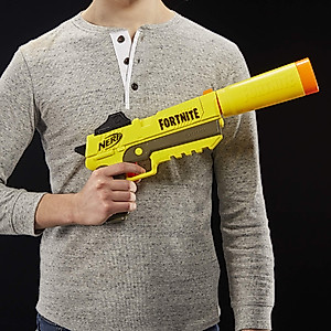 NERF Fortnite SP-L Elite Dart Blaster with Detachable Barrel and 6 Official Nerf Fortnite Elite Darts (Amazon Exclusive)