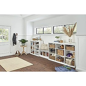 ClosetMaid 1631 Cubeicals 3-Cube Storage Bench, White with Gray Cushion