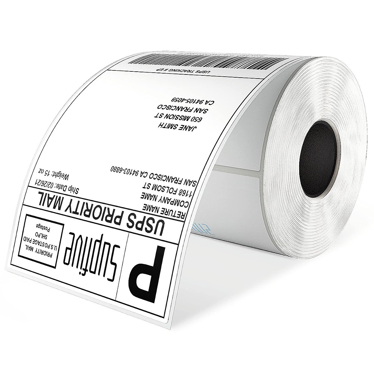 Supfive Shipping Labels 4x6", Direct Thermal Labels Compatible with MUNBYN, Rollo, POLONO, Zebra, Label Printer 220/Roll x 4 Rolls