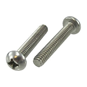 3/48 X 1" Stainless Steel Round Head Phillips Machine Screws (Pack of 12)
