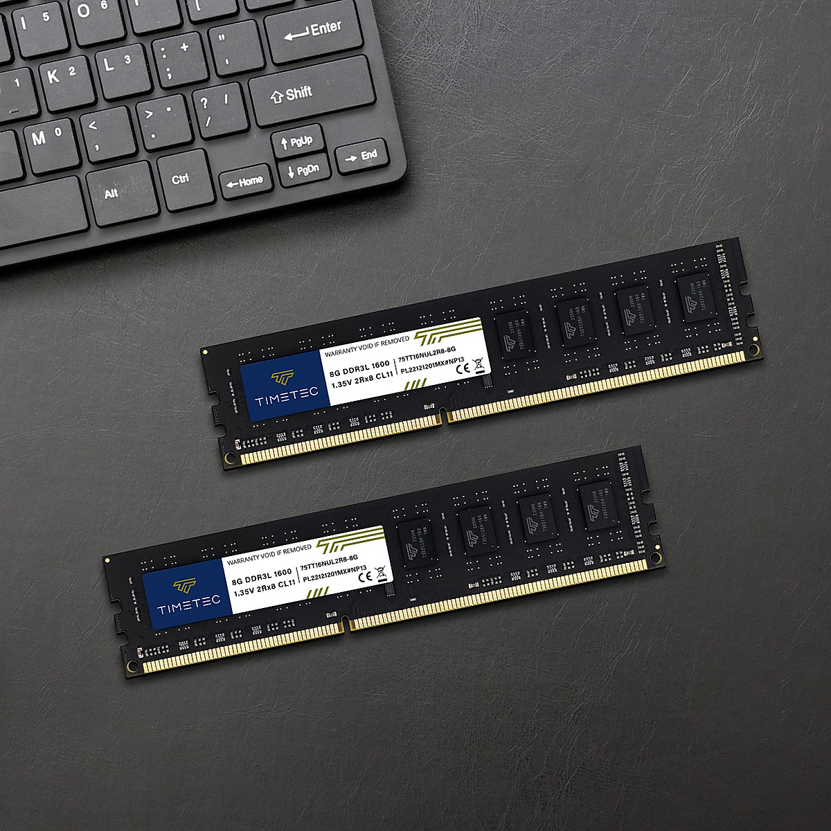 Timetec 16GB KIT(2x8GB) DDR3L / DDR3 1600MHz (DDR3L-1600) PC3L-12800 / PC3-12800 Non-ECC Unbuffered 1.35V/1.5V CL11 2Rx8 Dual Rank 240 Pin UDIMM Desktop PC Computer Memory RAM(SDRAM) Module Upgrade