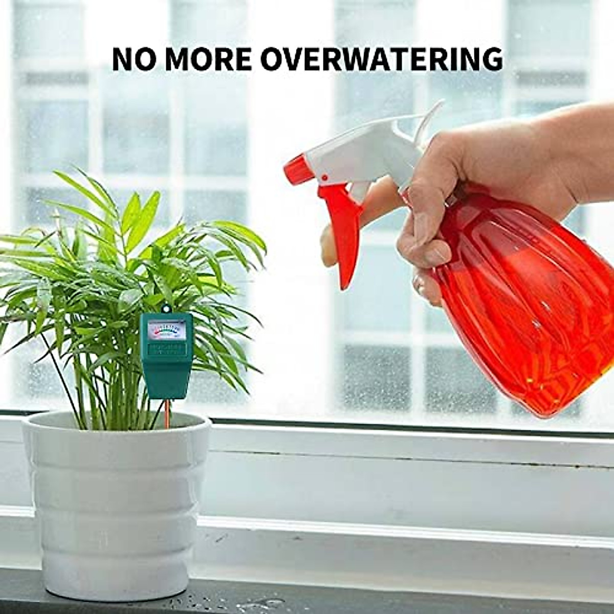 IUSEIT Soil Moisture Meter,Soil Hygrometer for Plants, Soil Water Gauge Meter Indoor Outdoor, Soil Moisture Sensor for Garden, Lawn, Farm Plants Care(Green)