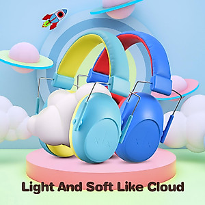 SNR35dB Hearing Protection Ear Muffs for Noise Reduction, Effective Ear Protection, Noise Cancelling Ear Muffs, Ear Protection for Shooting, Mowing, Autism, Sleeping, Safety Earmuffs with Storage Bag