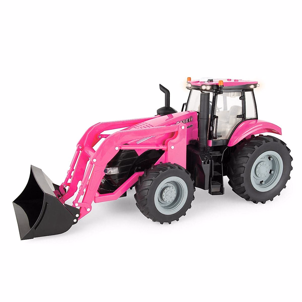 ERTL 1/16 Big Farm Case IH Magnum Pink Tractor with Loader and Lights & Sounds