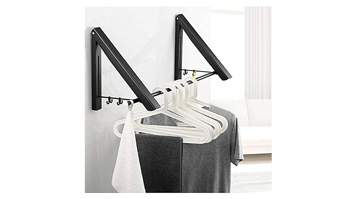 TYXTYX Wall Mounted Clothes Hanger - Space Saving Design