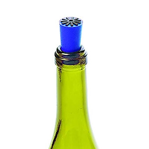 Starburst Silicone Bottle Stopper and Wine Preserver Multi Colored Corks By True