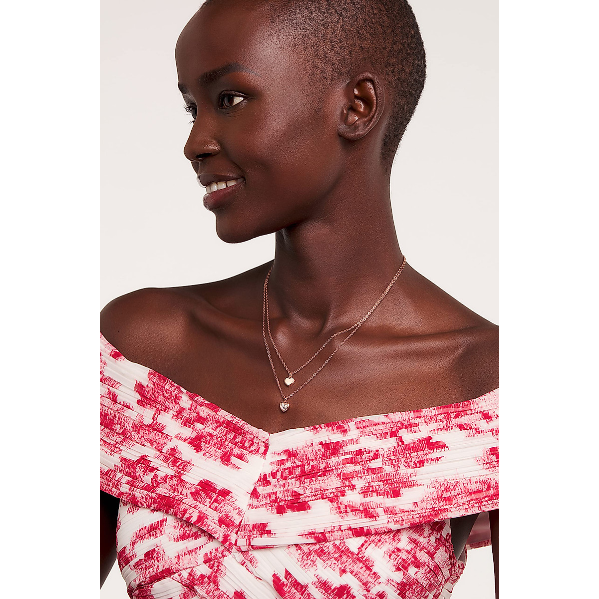 Ted Baker London Hara Tiny Heart Pendant Necklace for Women (Rose Gold Tone)