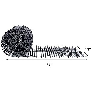 OCEANPAX Scat Cat Mat with Spikes Prickle Strips Digging Stopper Pest Repellent Spike Deterrent Mat, 78 x11 inch and 8.47 X 6.3inch(12Pack)