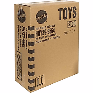 Barbie Doll House with Furniture & Accessories Including Pet Puppy, 4 Play Areas (Kitchen, Loft Bed, Bathroom & Dining Room) Small