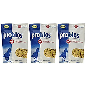 (3 Pack) Probios Probiotic Treats For Horses, Apple Flavor, 1 Pound Each