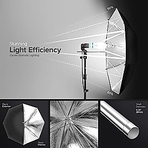 LimoStudio, 700W Output Lighting Series, LMS103, Soft Continuous Lighting Kit for White and Black Umbrella Reflector with Accessory and Carry Bag