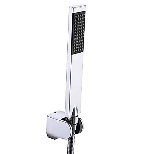 KES Brass Shower Head Hand-Held Shower Wand Handheld Shower Head with Hose Handheld Shower Holder Polished Chrome, LP135-CH