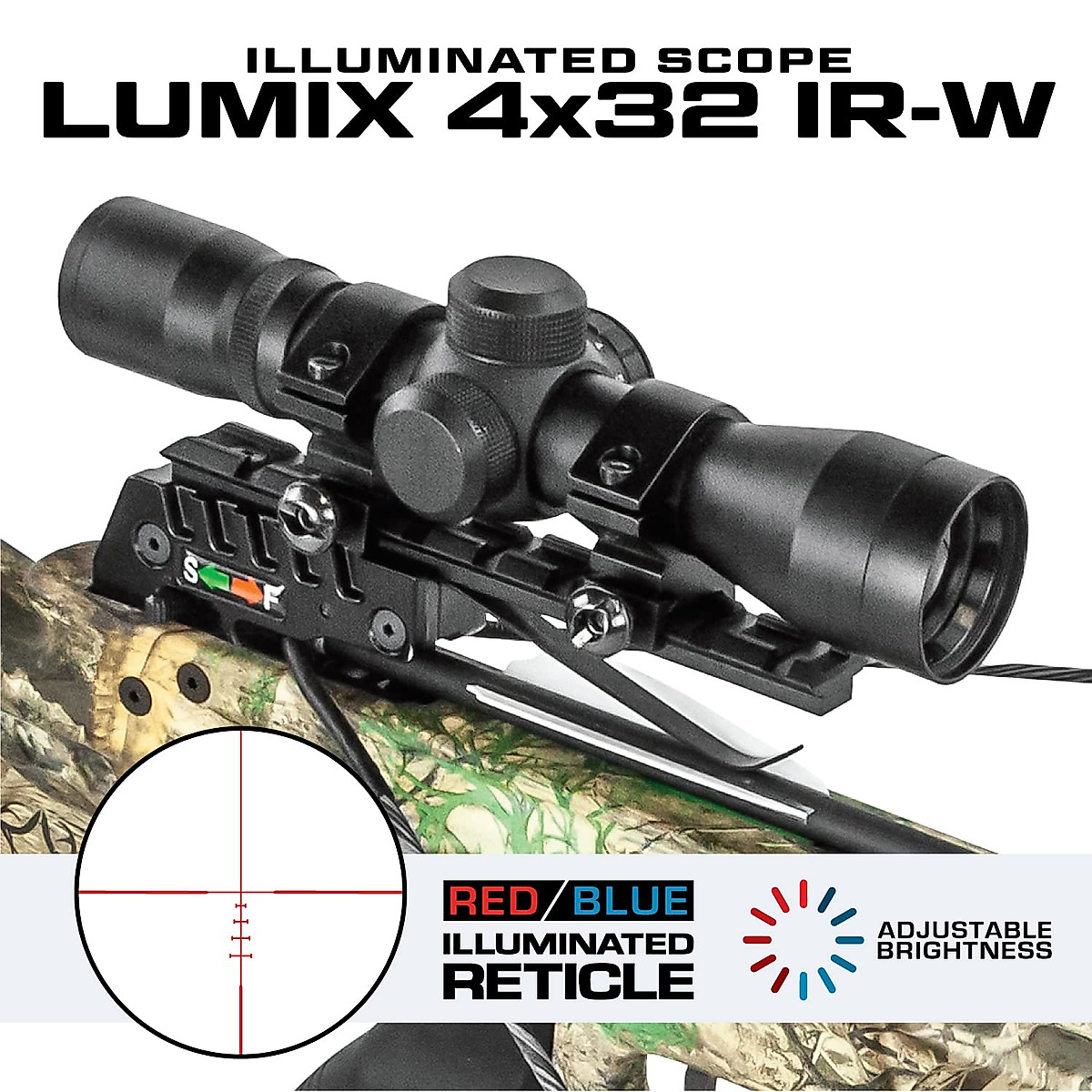 Killer Instinct Lumix™ Scope 4 X 32. This Crossbow Scope is Great for Any Beginner!