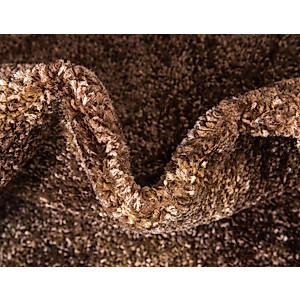 Unique Loom Autumn Collection Modern Contemporary Casual Abstract Area Rug (Brown/ Beige Solid, 9 x 12 ft Rectangular)