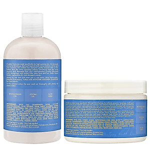 Shea Moisture Shampoo, High Porosity for Curly and Coily Hair (13 Oz) + Hair Masque (12 Oz), High Porosity Hair Products, Cleanse and Smooth, Shea Moisture Conditioner Masque, Coily Hair Products