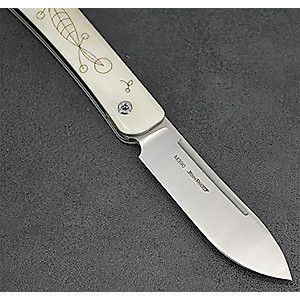twosun Knives SLIP JOINT M390 Titanium Bone Handle Pocket Folder Knife TS197