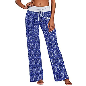BBGreek Zeta Phi Beta Sorority Paraphernalia - Mandala - Pajama Pants - Zeta - Pajamas Bottoms - Official Vendor - LG