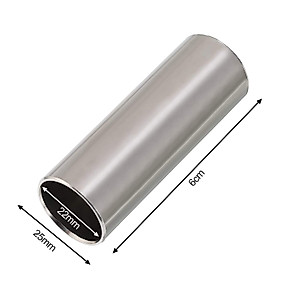 Pangda 2 Pieces Glass Slide and Stainless Steel Slide in Box for Guitar, Bass, Medium (6 cm)