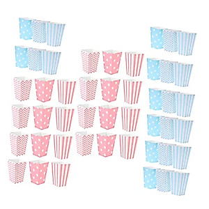 TOGEVAL 48pcs Popcorn Boxes Popcorn Box Cajitas De para Candy Popcorn Snack Container Paper Popcorn Case French Fries Boxes Bridal Shower Popcorn Boxes Popcorn Buckets Bride