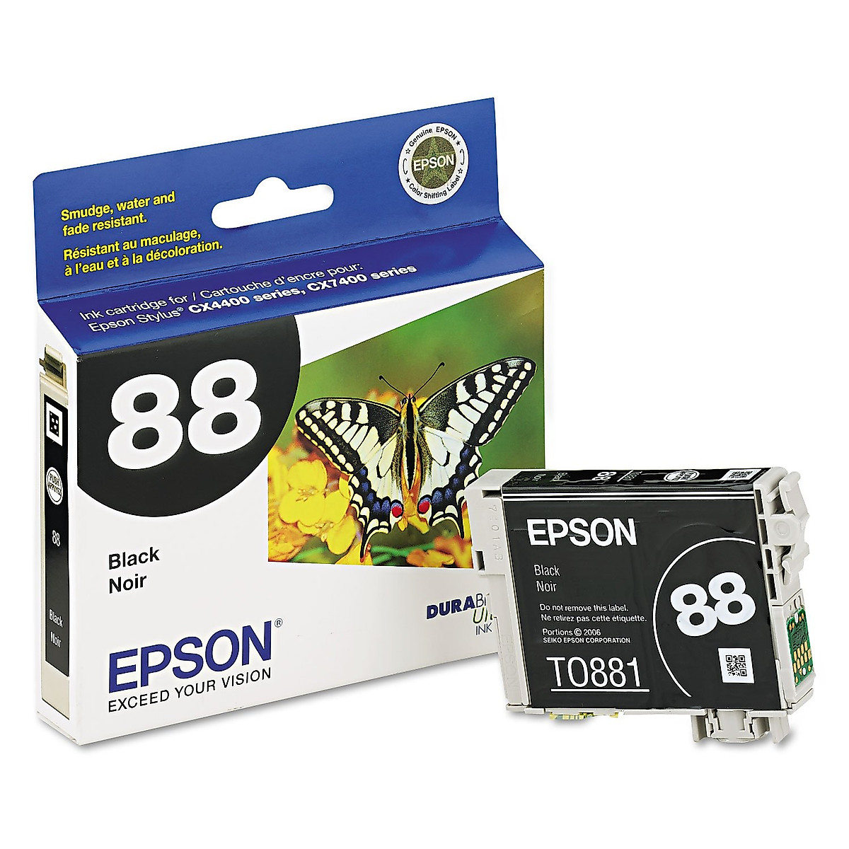Epson T088120 DURABrite Ultra 88 Moderate-use -Inkjet -Cartridge -Black