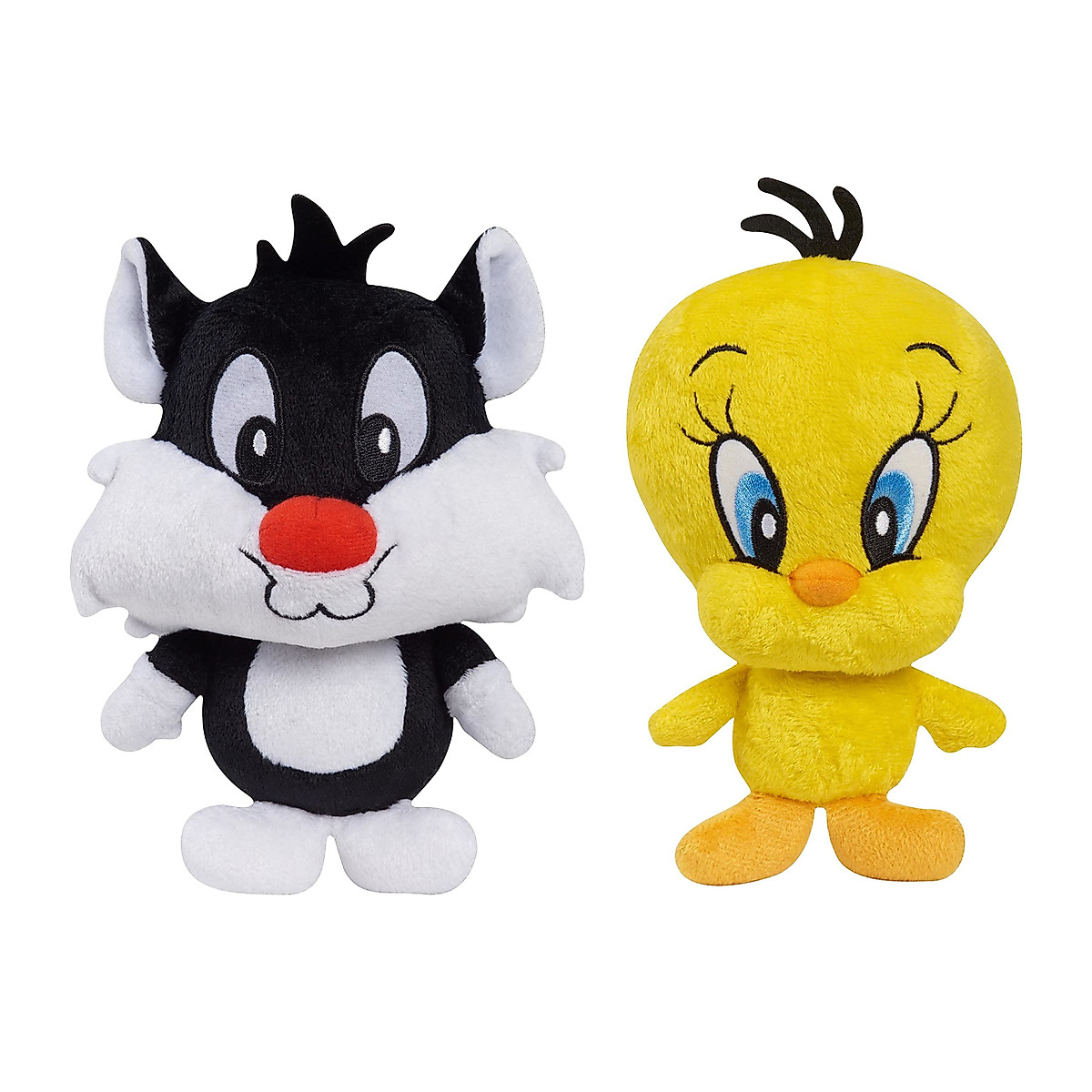 Looney Tunes Plush Pals 2-Piece Set Stuffed Animals, 7-inch Tweety and Sylvester, Kids Toys for Ages 3 Up, Amazon Exclusive by Just Play