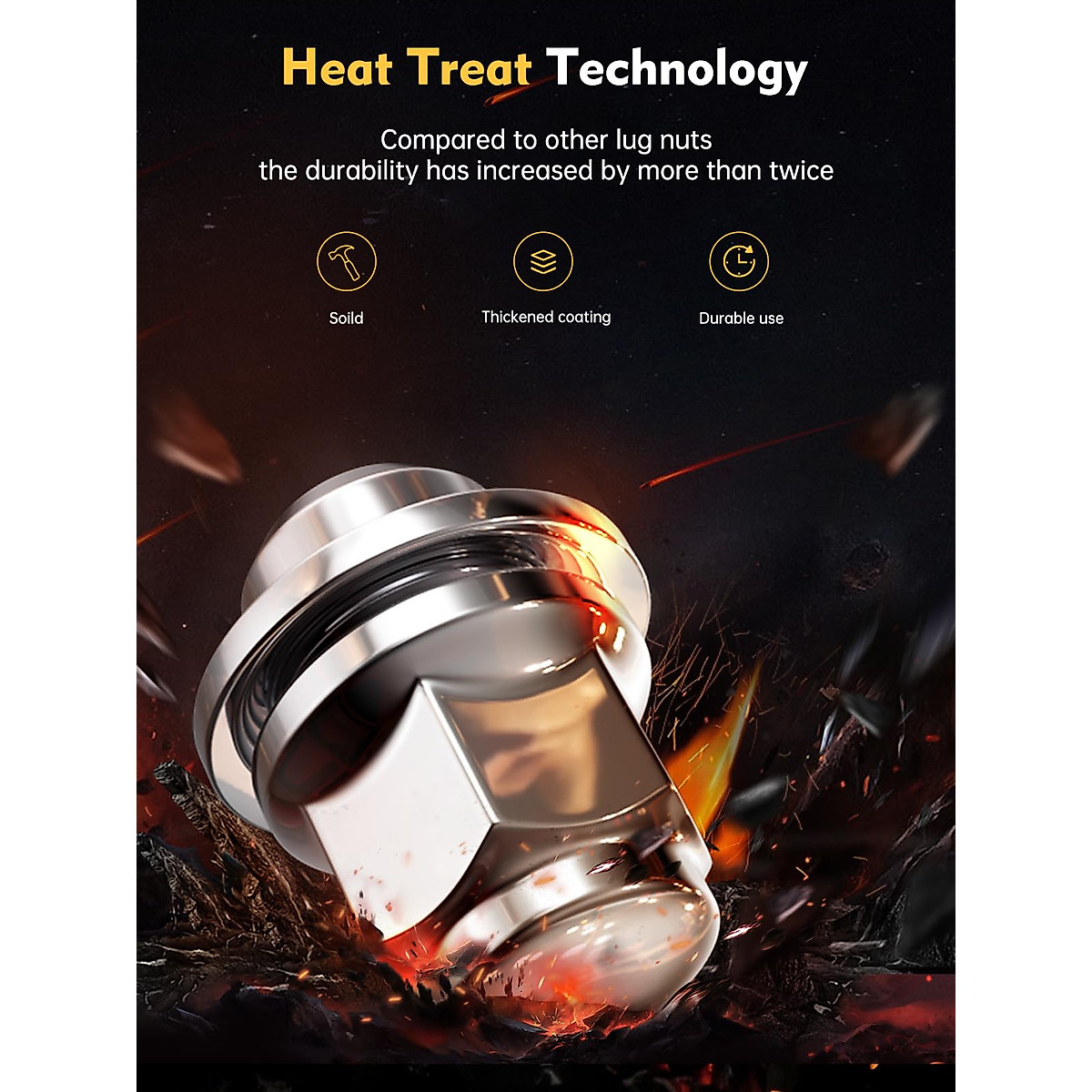 MIKKUPPA M12x1.5 Lug Nuts - 20pcs One-Piece Chrome OEM Style Mag Seat Lug Nuts - Replacement for Toyota Lexus Scion Pontiac Factory Wheels