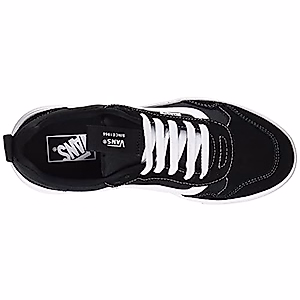 Vans Men's Low-Top Trainers Sneaker, Suede Canvas Black White, 8.5