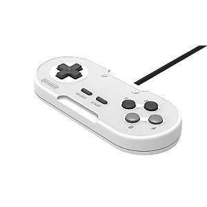 Retro-Bit Legacy 16 Wired USB Controller - Features Home, SS & ZL/ZR Buttons - for Switch, PC, MacOS, RetroPie, Raspberry Pi - Classic Grey
